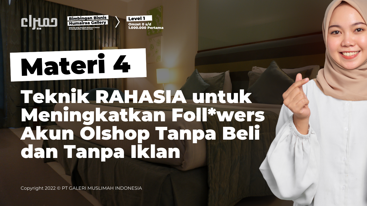 Course 1: Bimbingan Bisnis Humairaa Gallery – Bimbingan Humairaa Gallery